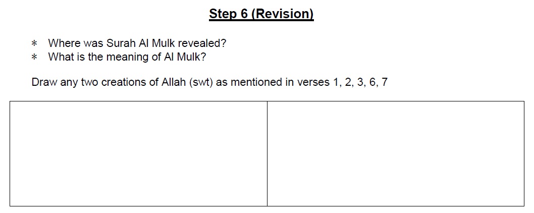 Ramadan 1434 (2013)-Surah Mulk Short Course for kids-12, ages 10 ...